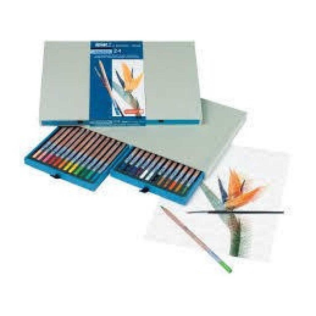 Caja 24 lapices acuarelables bruynzeel design - Bellas Artes